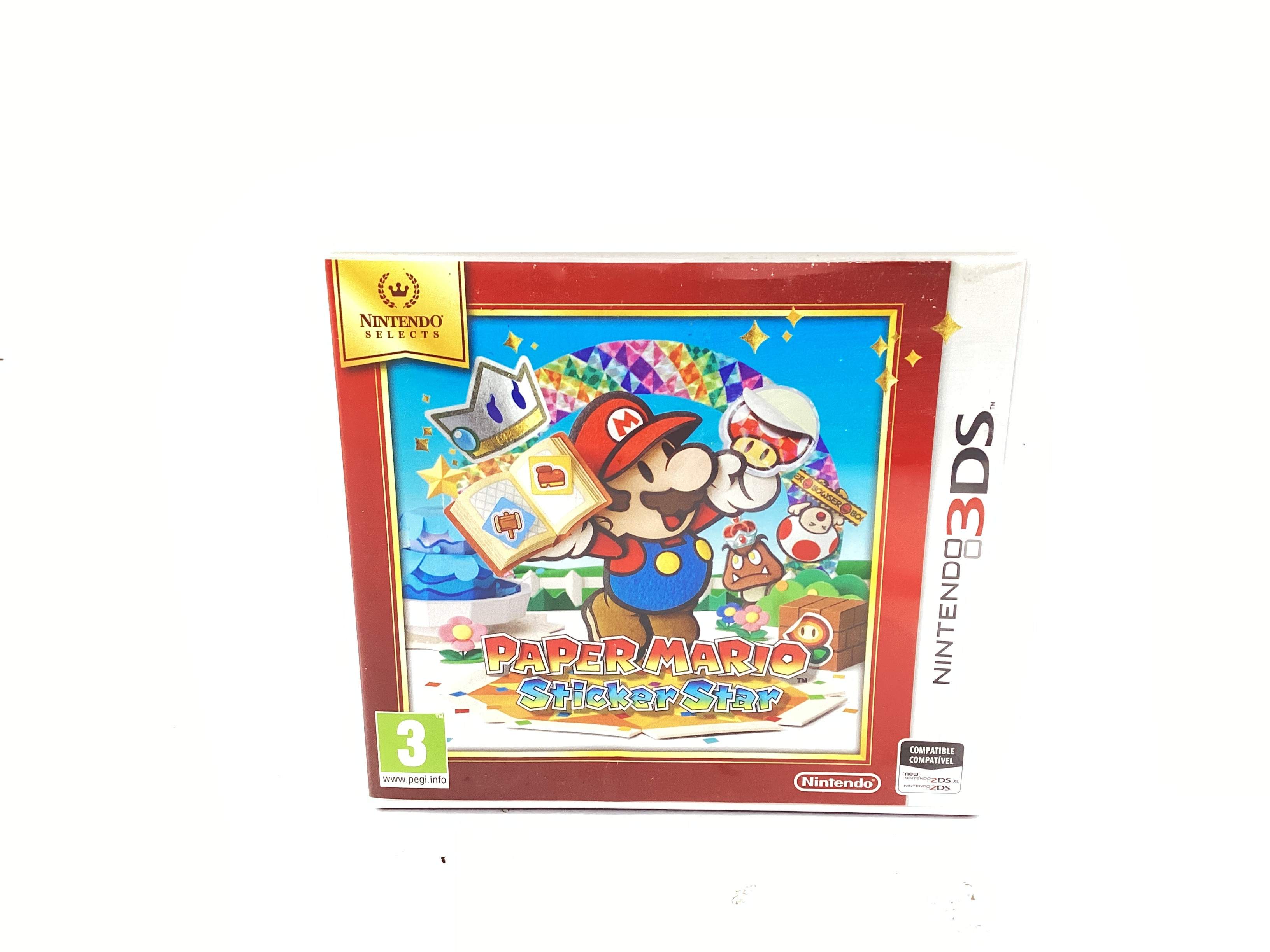 paper mario sticker star selects 3ds de segunda mão na Cash Converters ...