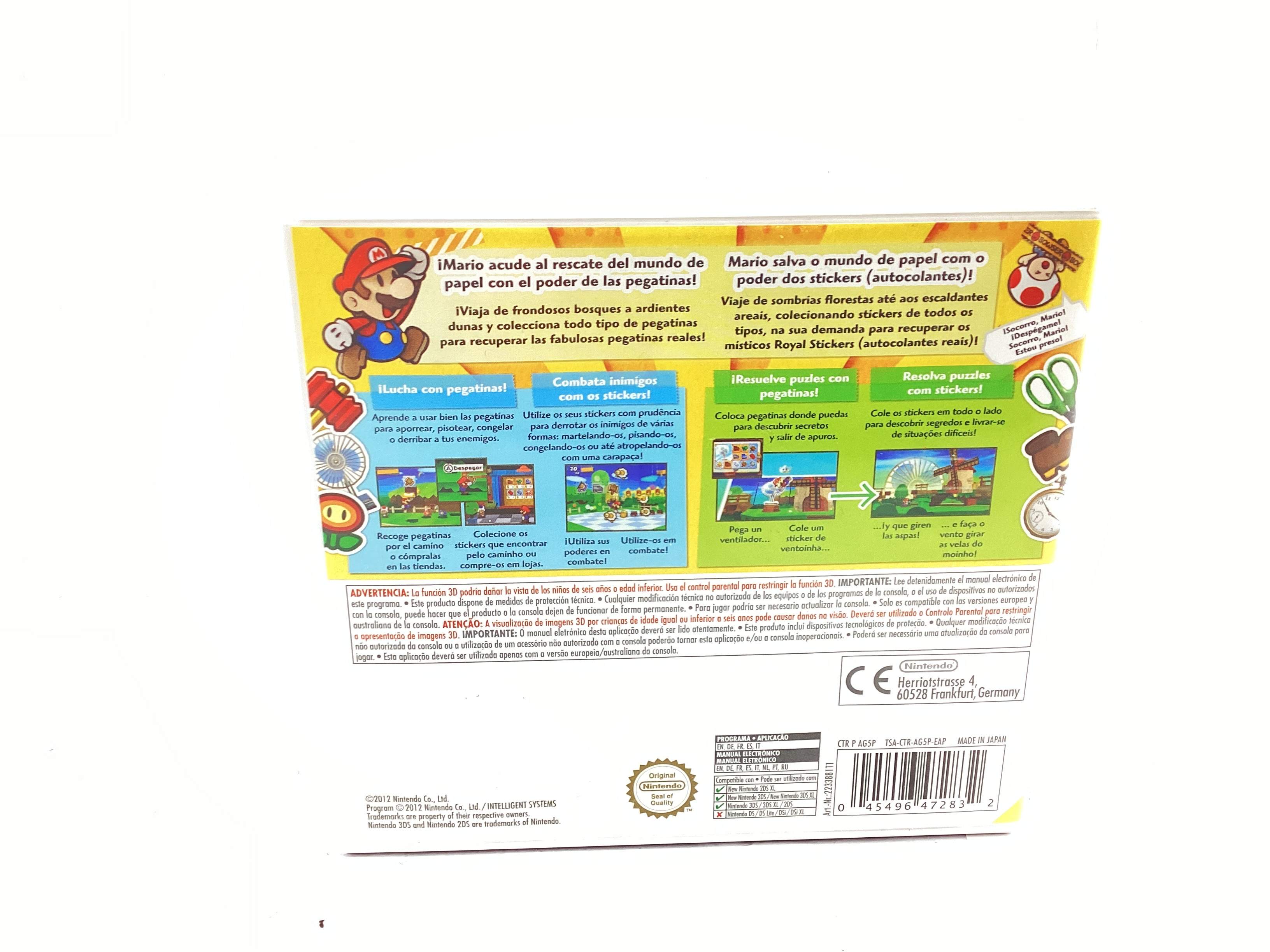 paper mario sticker star selects 3ds de segunda mão na Cash Converters ...