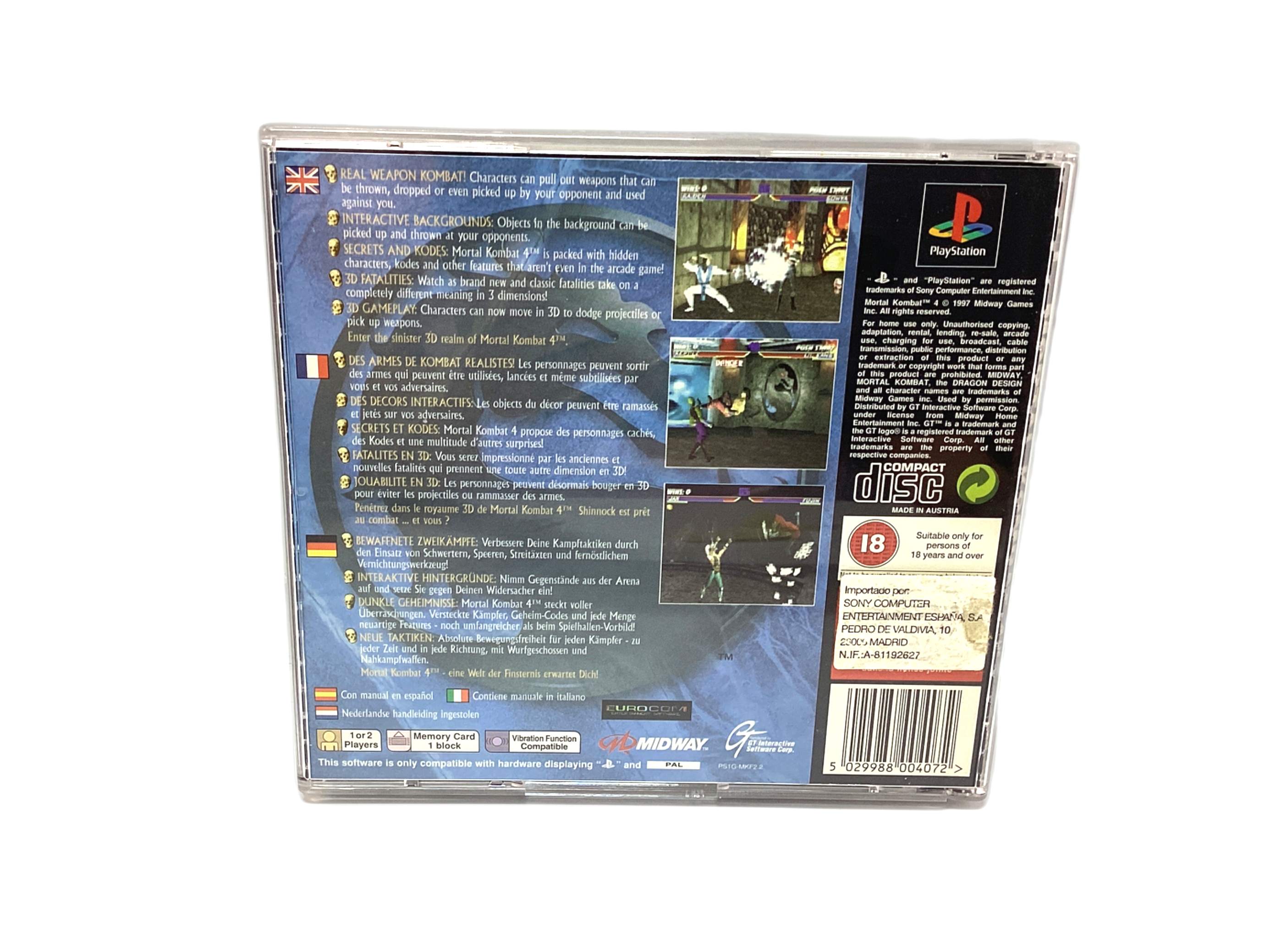 Mortal kombat 4 ps1 em segunda mão | Cash Converters