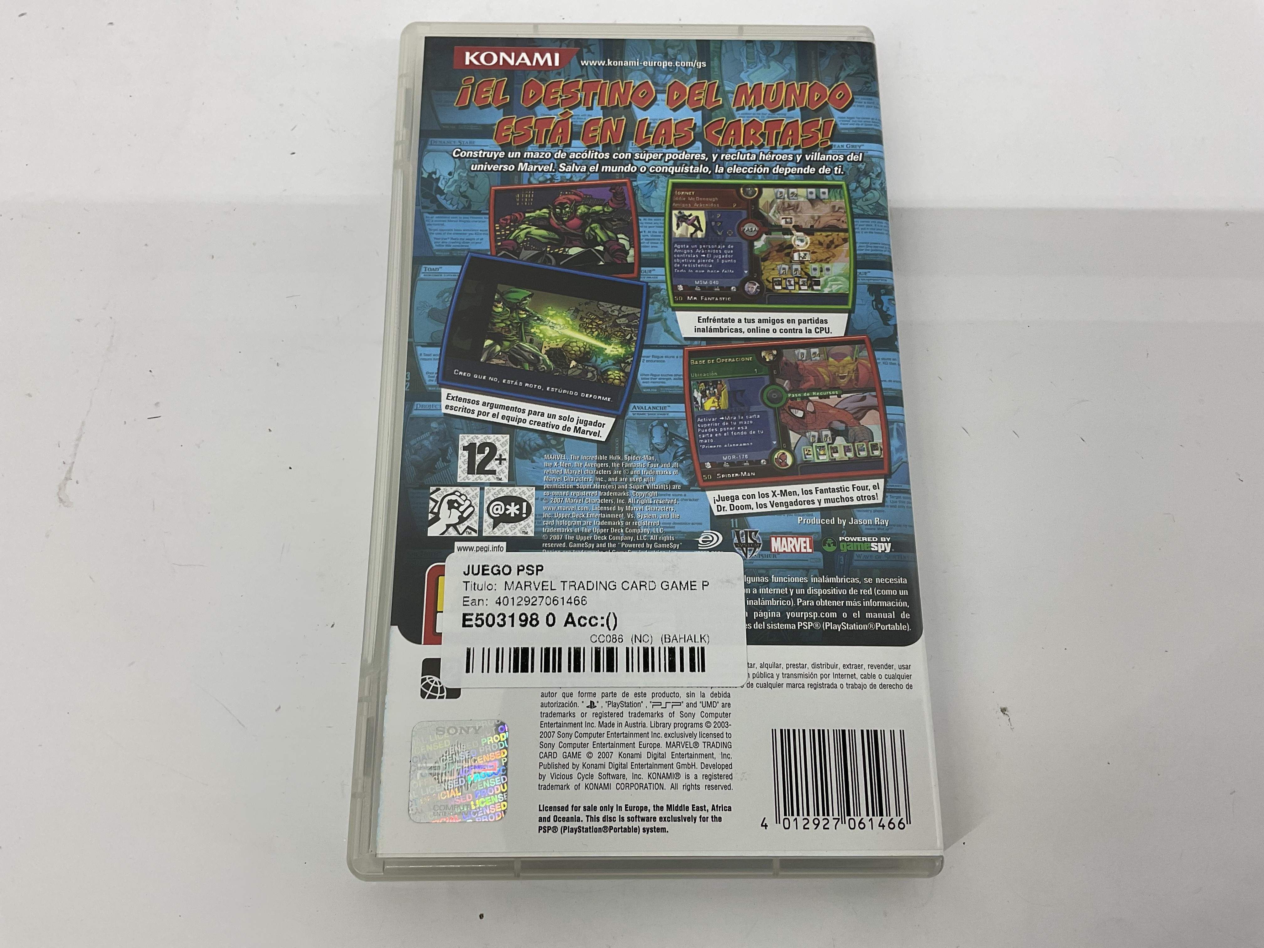 marvel trading card game psp segunda mano en Cash Converters España ¡1 ...