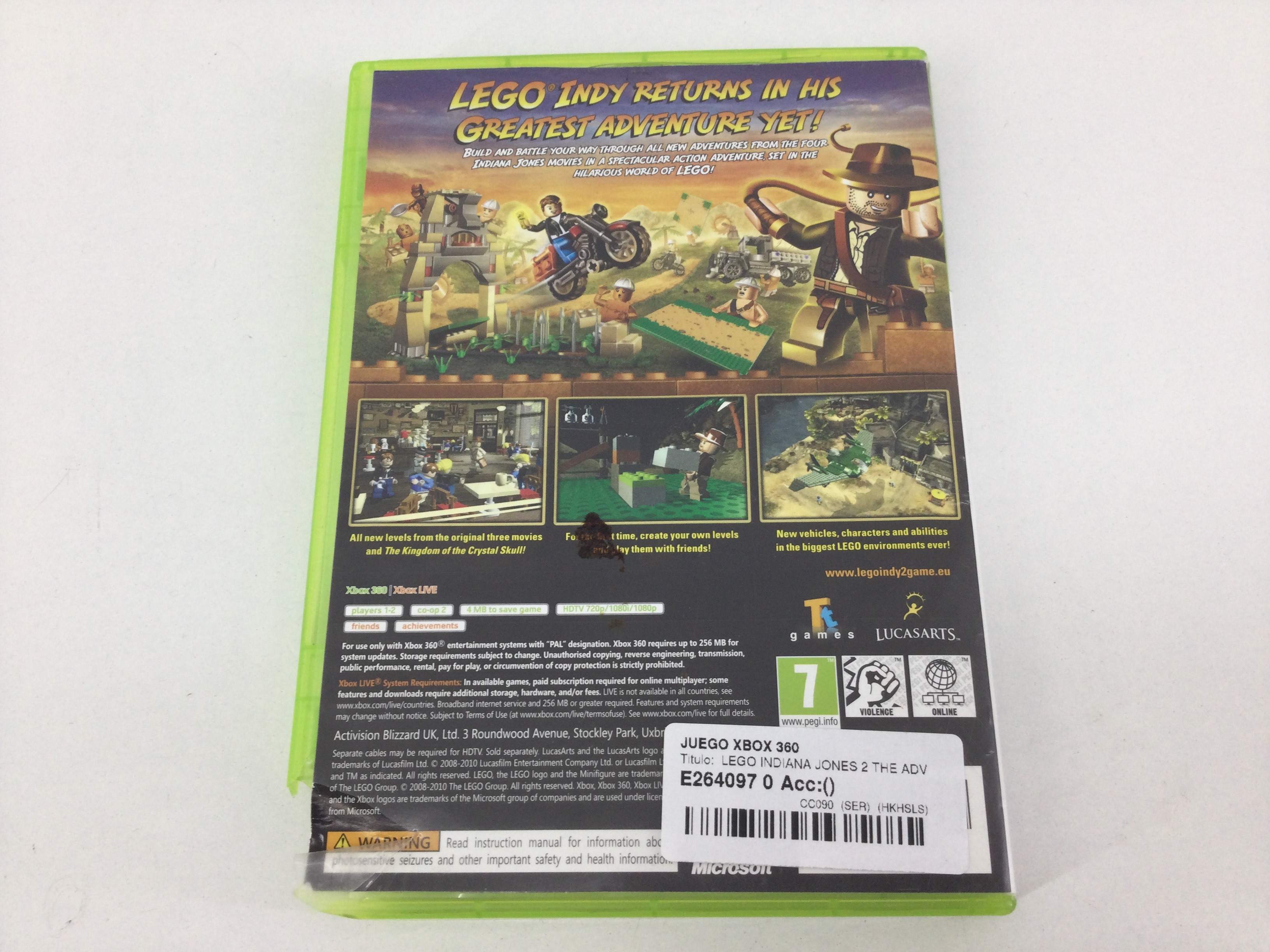Lego indiana jones 2 the adventure continues classic x360 de segunda ...
