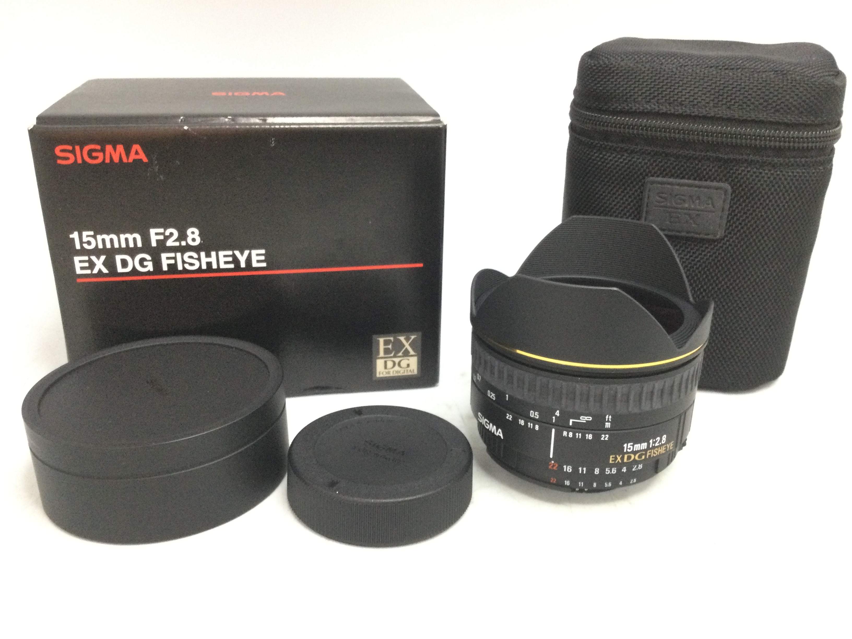 sigma 15mm f2.8 ex dg diagonal fisheye para nikon f de segunda mão na ...