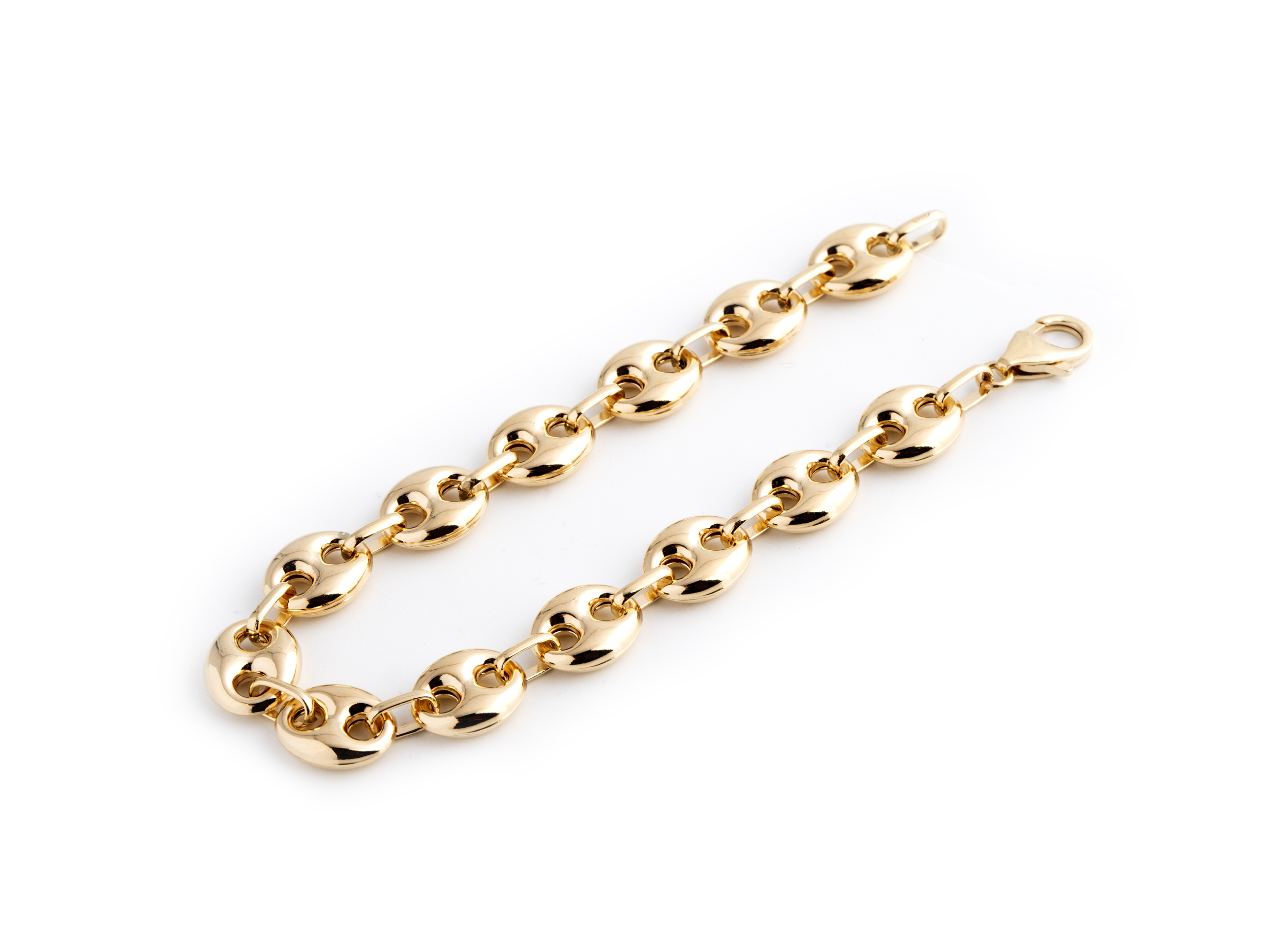 pulsera hombre oro 18k eslabon calabrote ancho 129,6mm 21cm de segunda ...