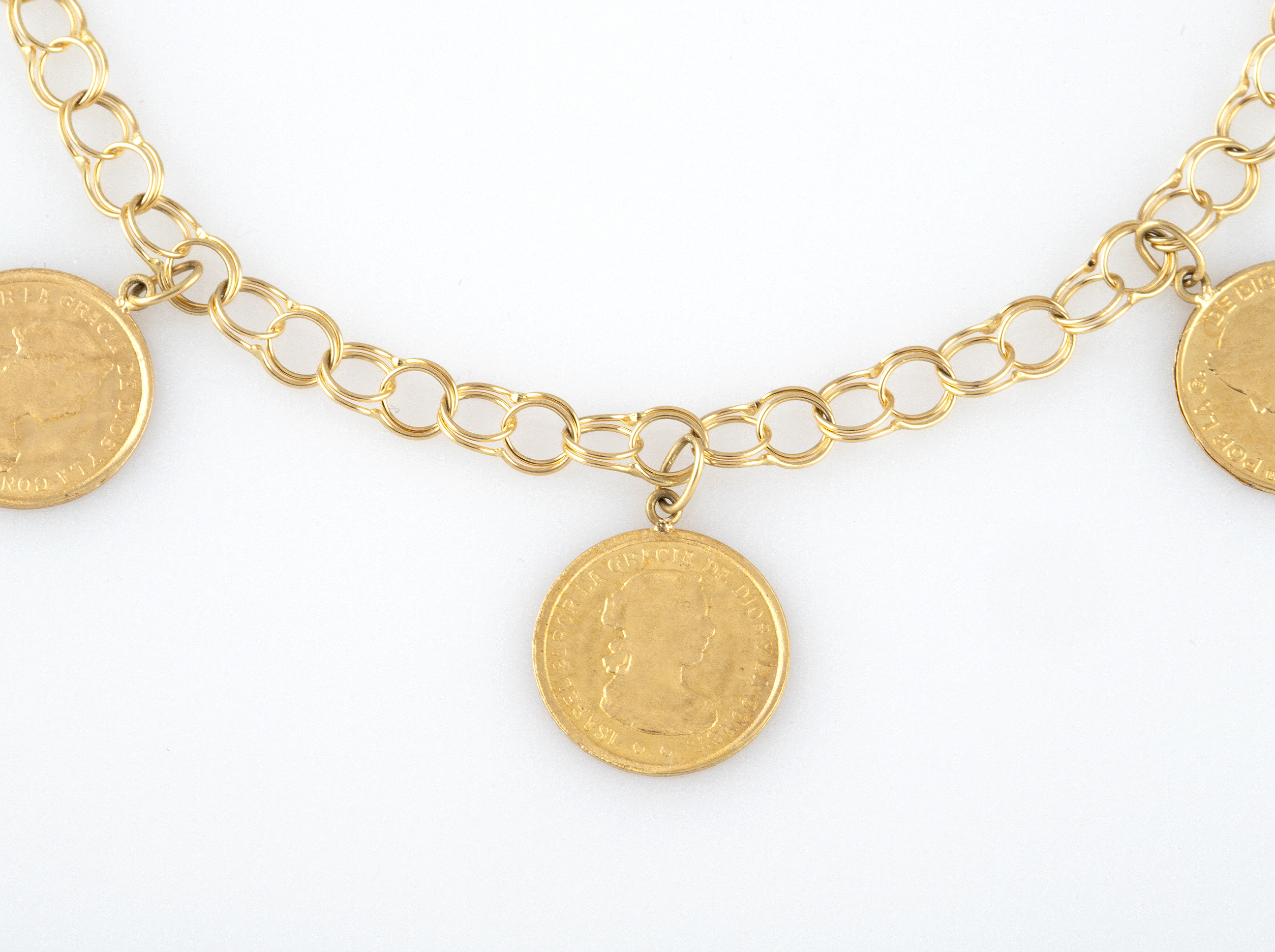 pulsera oro 18k clasica hungara monedas 19cm de segunda mão na Cash ...