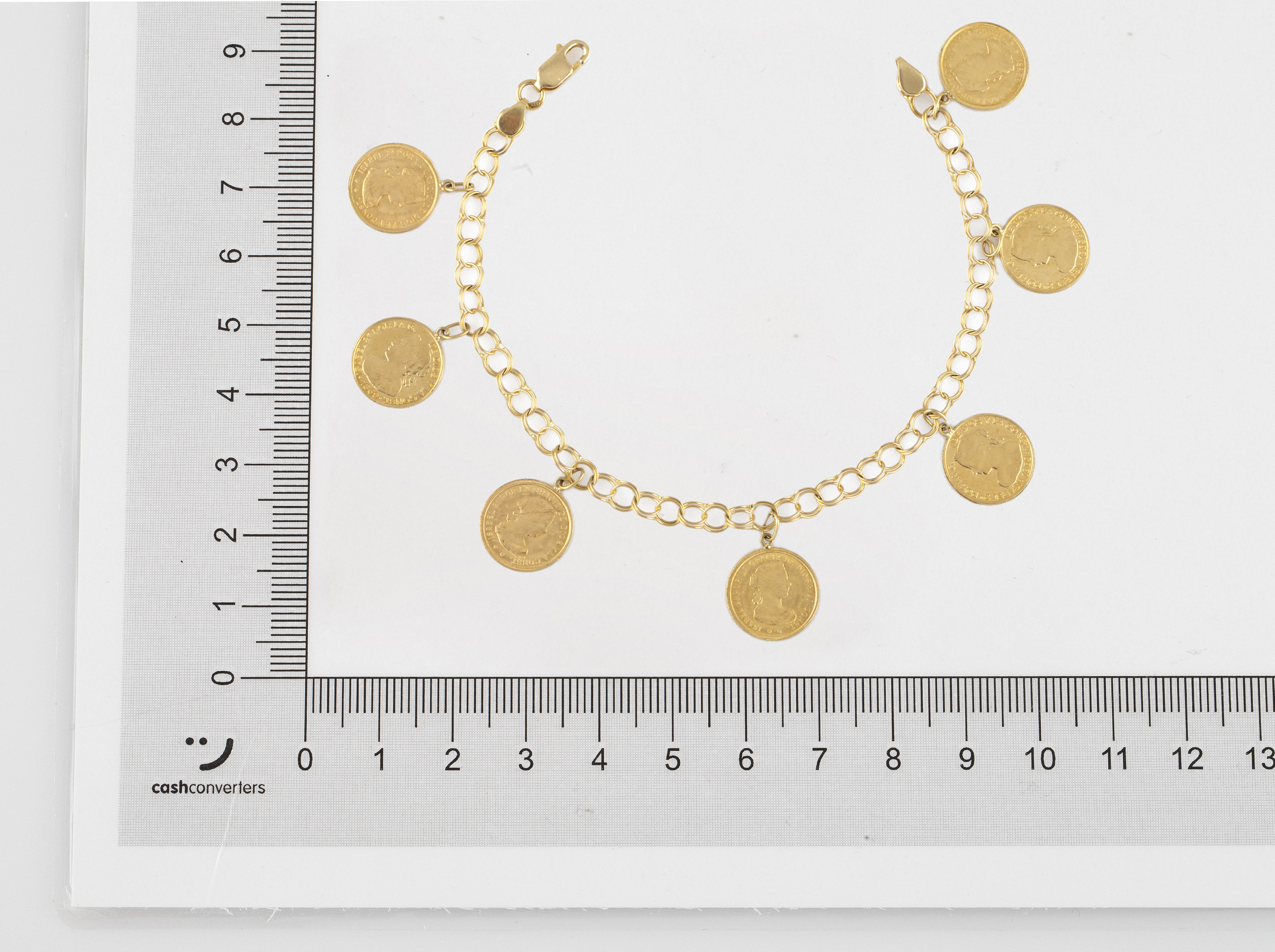 pulsera oro 18k clasica hungara monedas 19cm de segunda mão na Cash ...