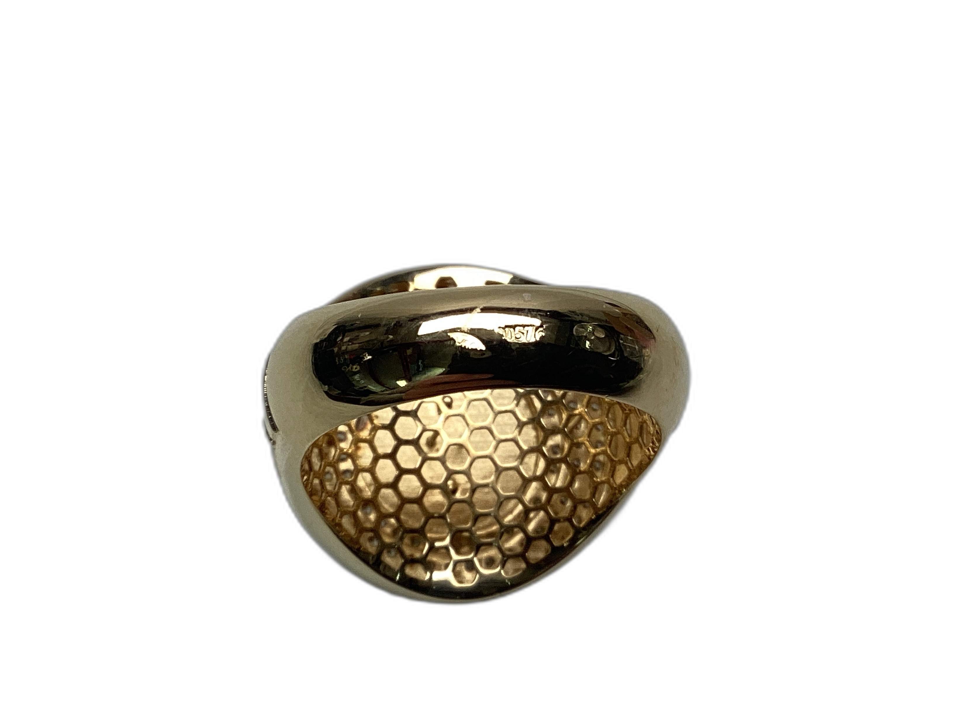 sello oro 18kt redondo medusa con circonitas de segunda mão na Cash ...